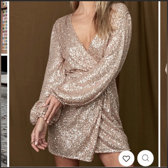 12th Tribe | Dresses | 2th Tribe Sequin Wrap Dress | Poshmark